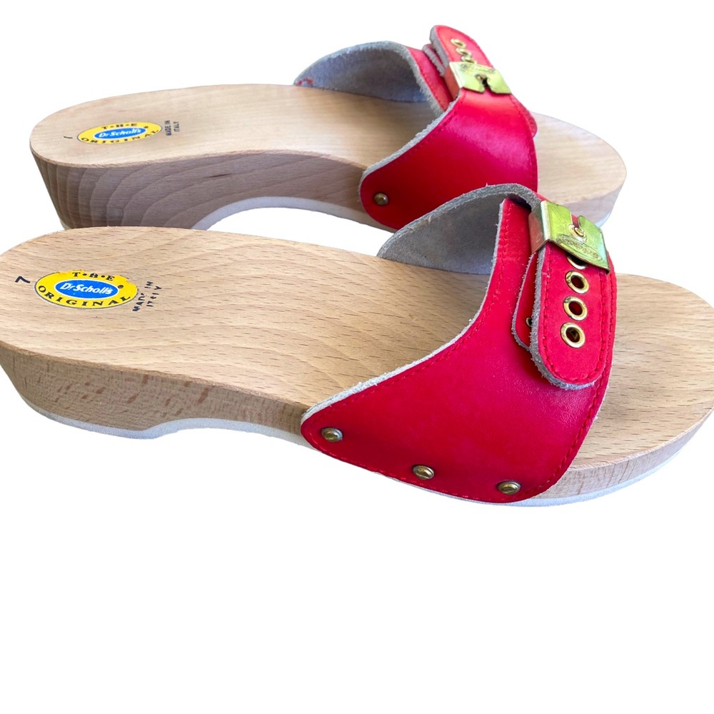 Vintage Dr. Scholls Original Exercise Sandal Red 7. - Gem